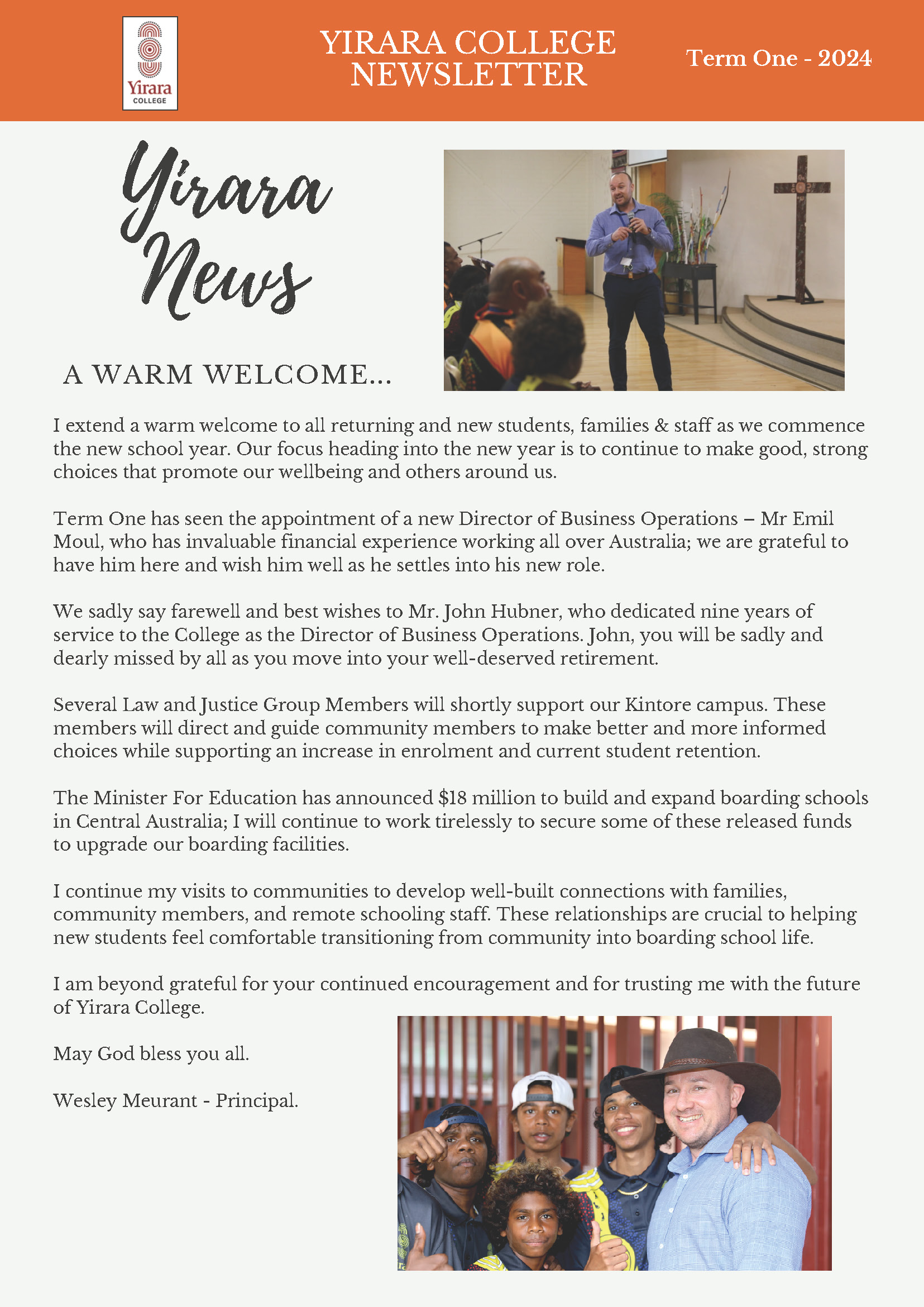 Newsletters – Yirara College